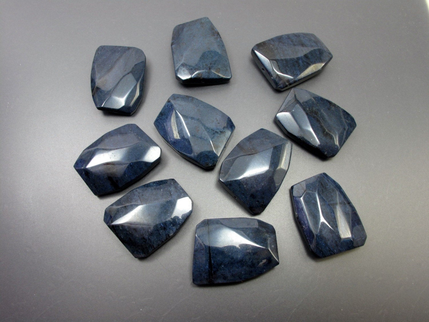 Blue Dumortierite Trapezoid Shape Pendant D3018 - Etsy