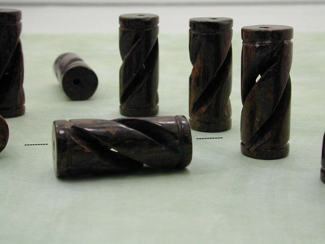 30mm Submetallic Luster Bronzite Curved Tube Shape 4 Pcs - Etsy