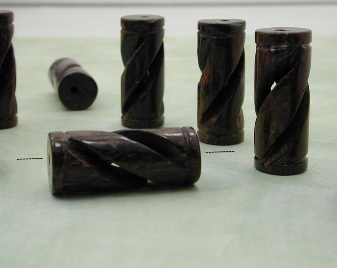 30mm Submetallic Luster Bronzite Curved Tube Shape 4 Pcs B3048 - Etsy