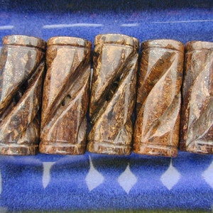 30mm Submetallic Luster Bronzite Curved Tube Shape 4 Pcs - Etsy