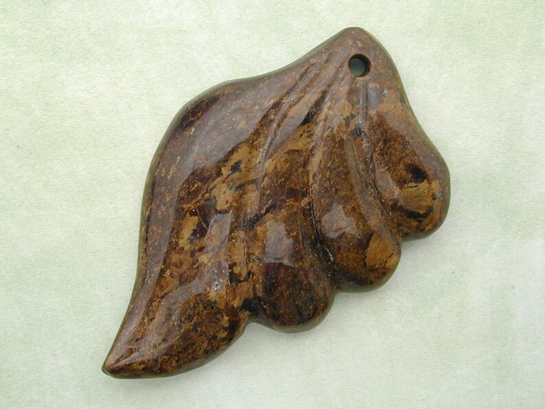 Submetallic Luster Bronzite 55mm Angel Wing Pendant 1pc | Etsy