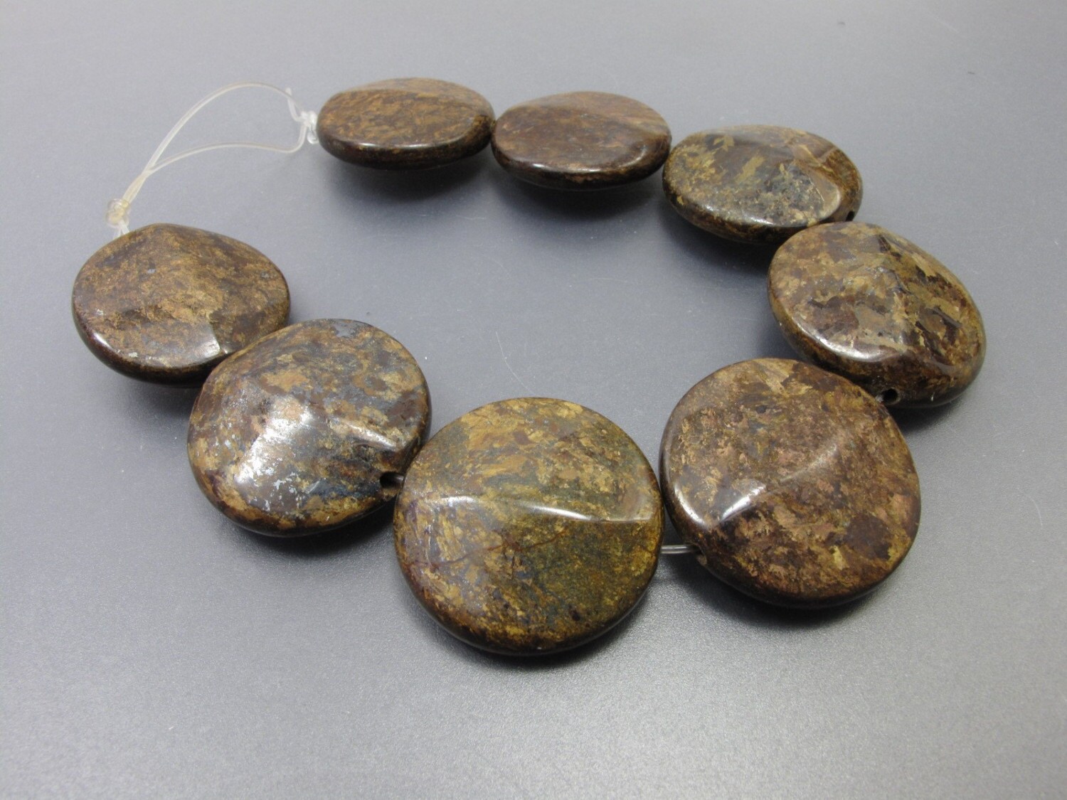 25mm Submetallic Luster Bronzite Coin 8 Inches - Etsy