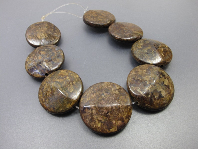 25mm Submetallic Luster Bronzite Coin 8 Inches - Etsy