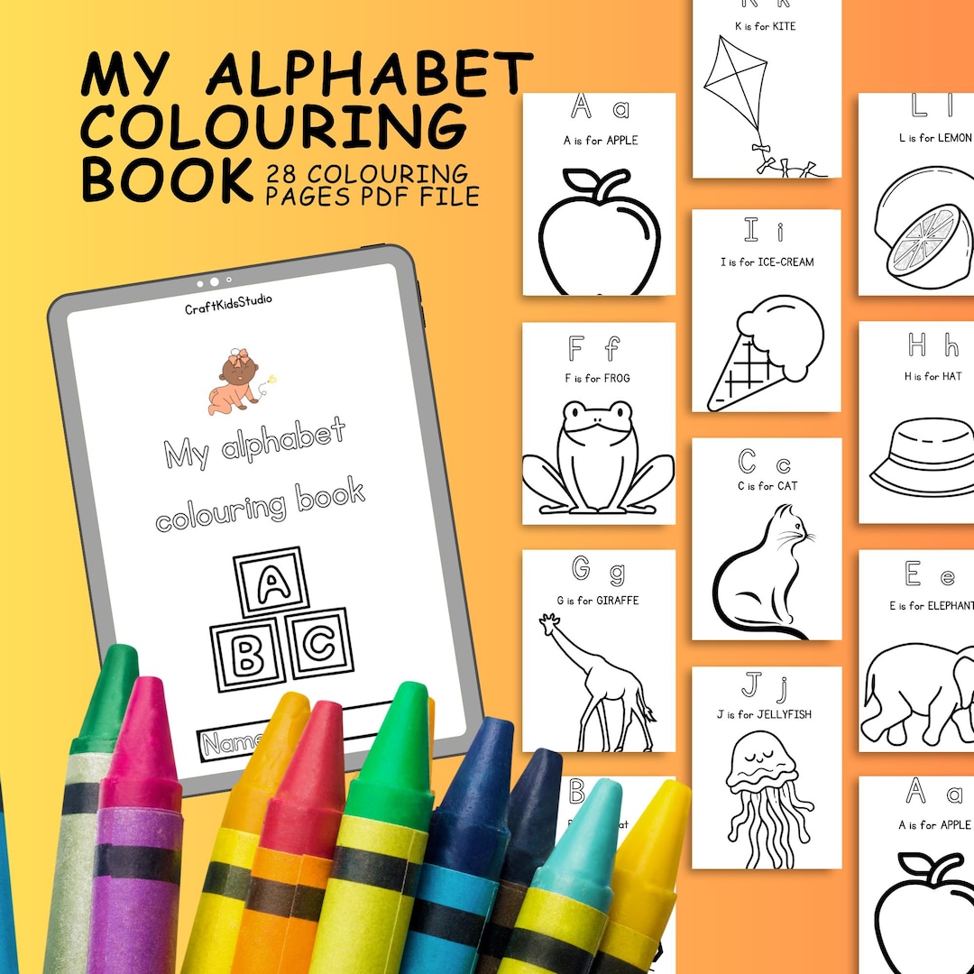 My Alphabet Colouring Book for Kids Early Learning Activity Book ABC ...