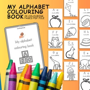 My Alphabet Colouring Book for Kids Early Learning Activity Book ABC ...