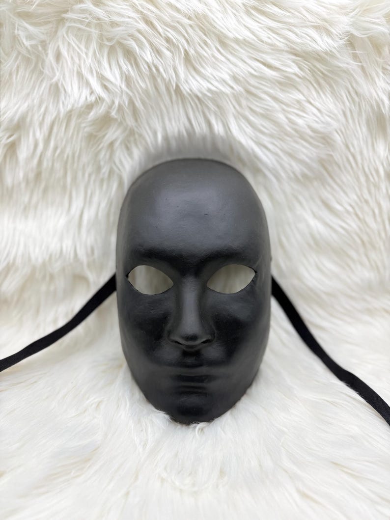 Black Face Mask - Full Face - Etsy UK