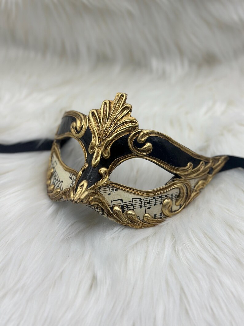 Handcrafted Musical Note Masquerade Mask: Baroque Venetian Style - Etsy