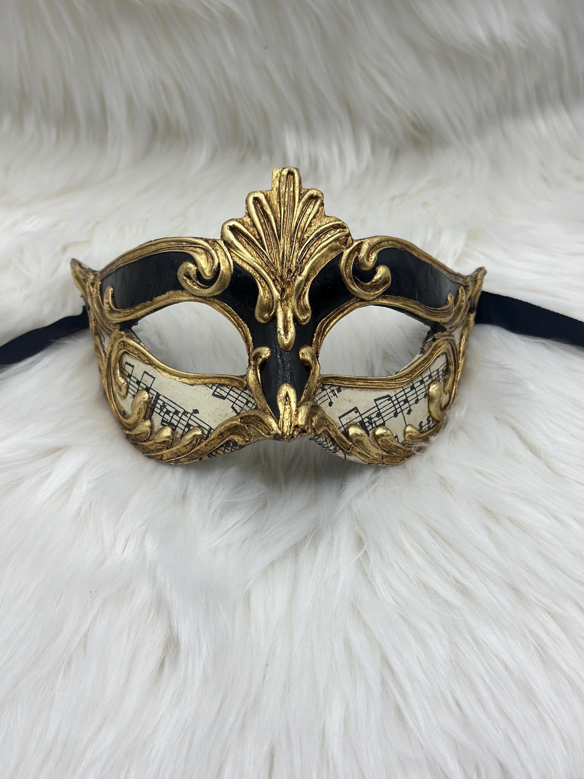 Handcrafted Musical Note Masquerade Mask: Baroque Venetian Style - Etsy