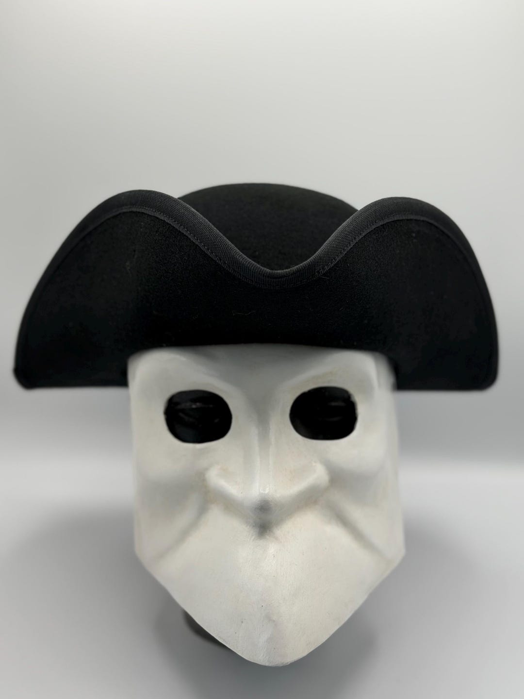 Casanova Venetian Mask With Tricorn Hat – Papier Mache Masquerade Mask ...