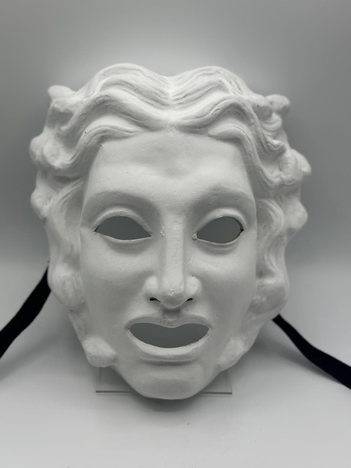White Medusa Mask - White Paper Mache Mask - Greek Mythologie Mask and ...