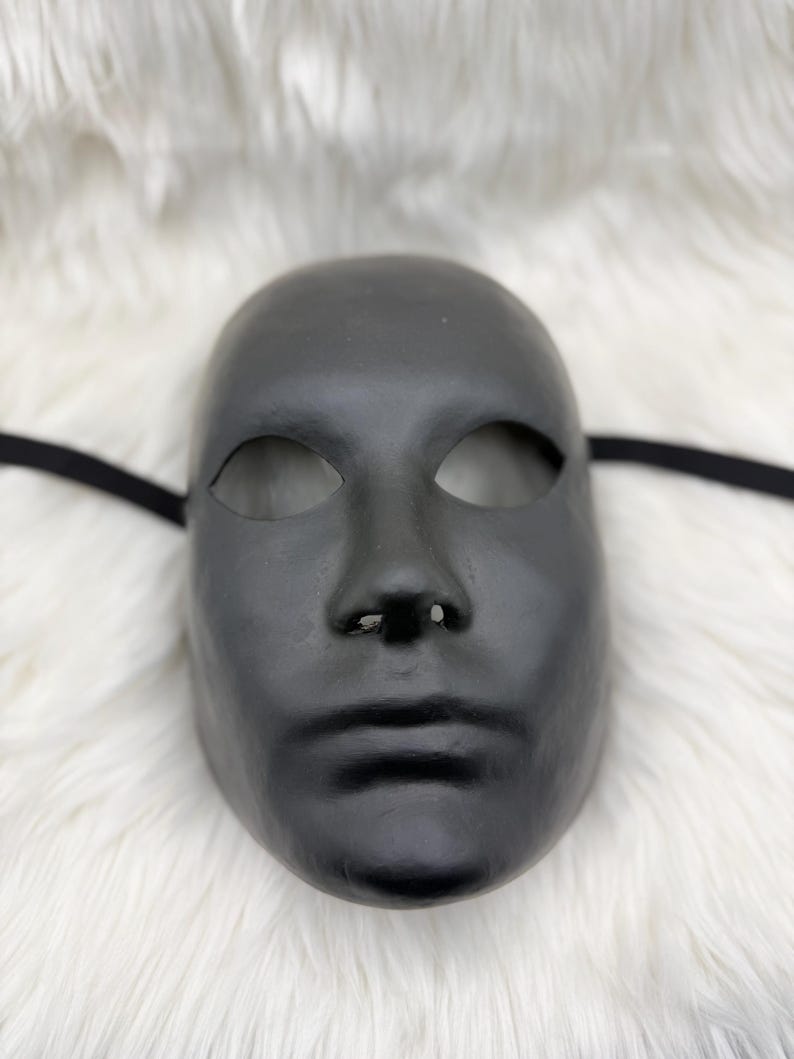 Black Face Mask - Full Face - Etsy UK