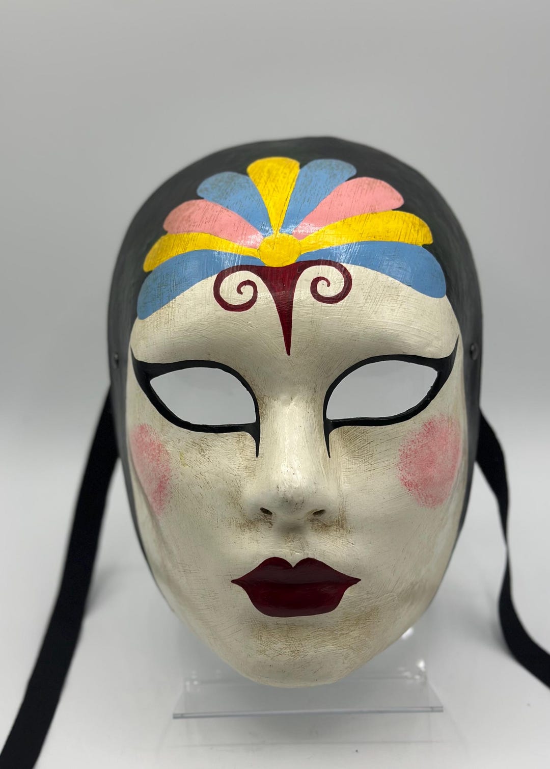 Pierrot Mask, Blended Colours - Venetian Mask - Masquerade Mask ...