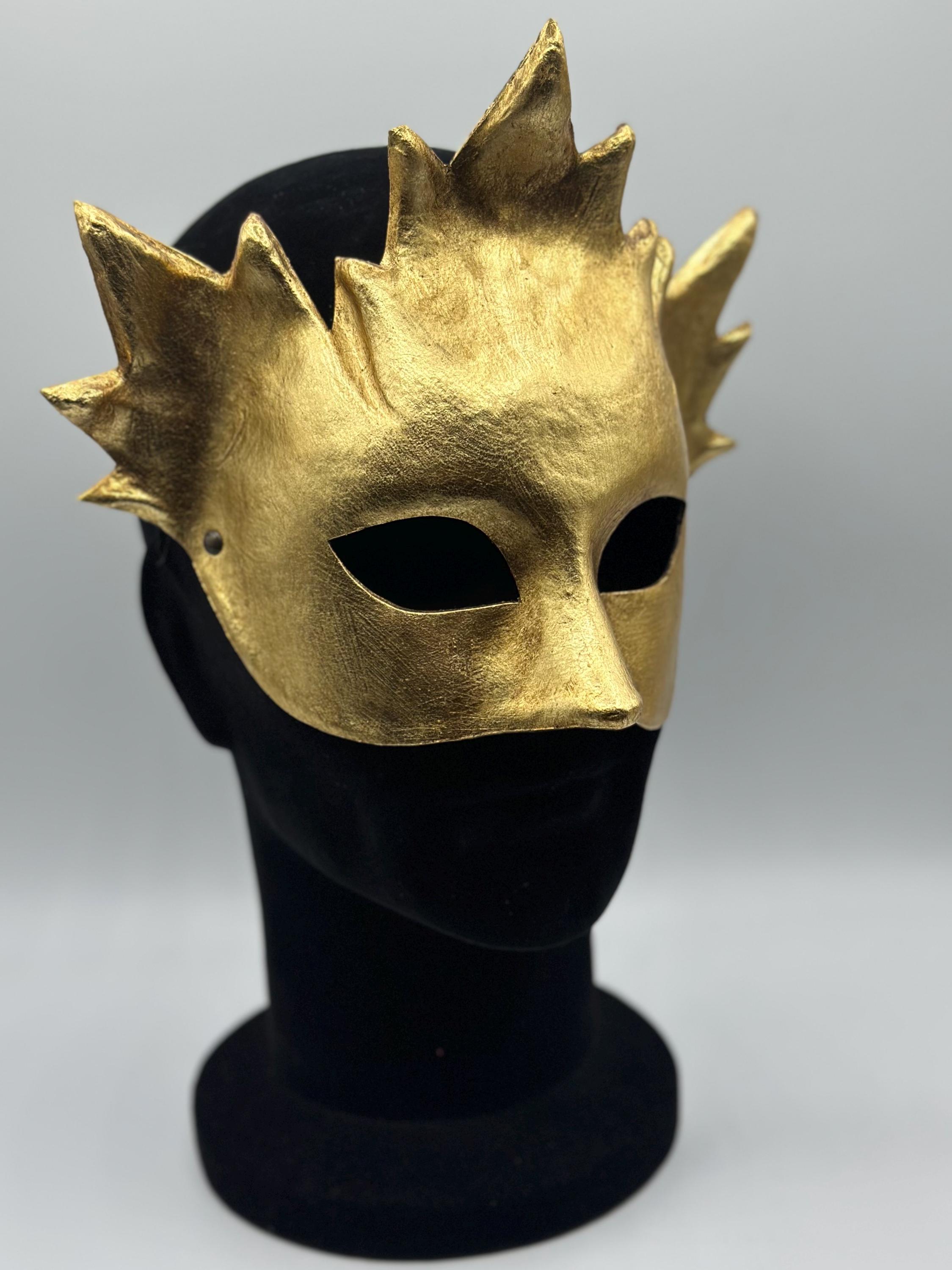 Gold Leaf Venetian Mask: Bacchus Masquerade Mask for Men - Etsy