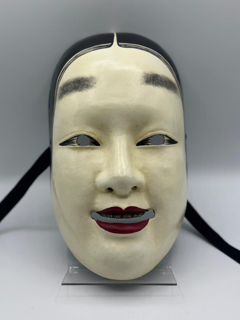 Handmade Ko-omote Noh Mask: Japanese Theater Papier Mache Mask - Etsy