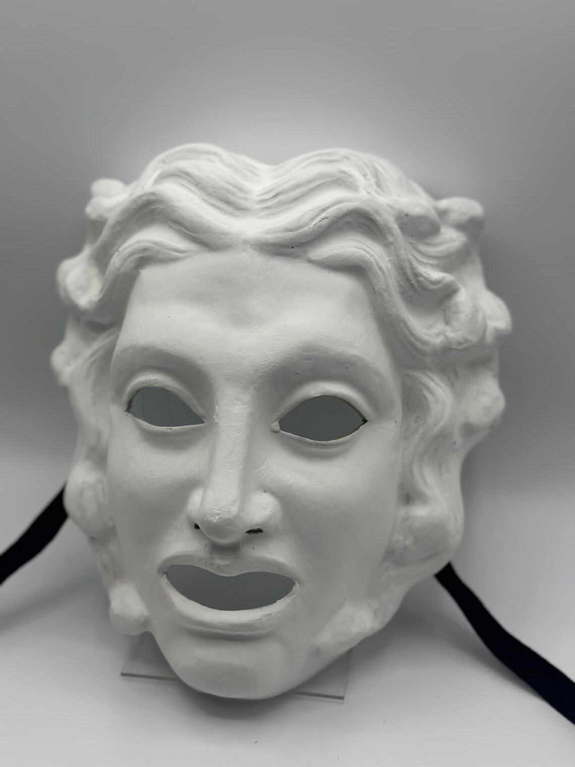 White Medusa Mask – Paper Mache Greek Mythology Comedia Dell'arte - Etsy