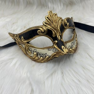 Handcrafted Musical Note Masquerade Mask: Baroque Venetian Style - Etsy