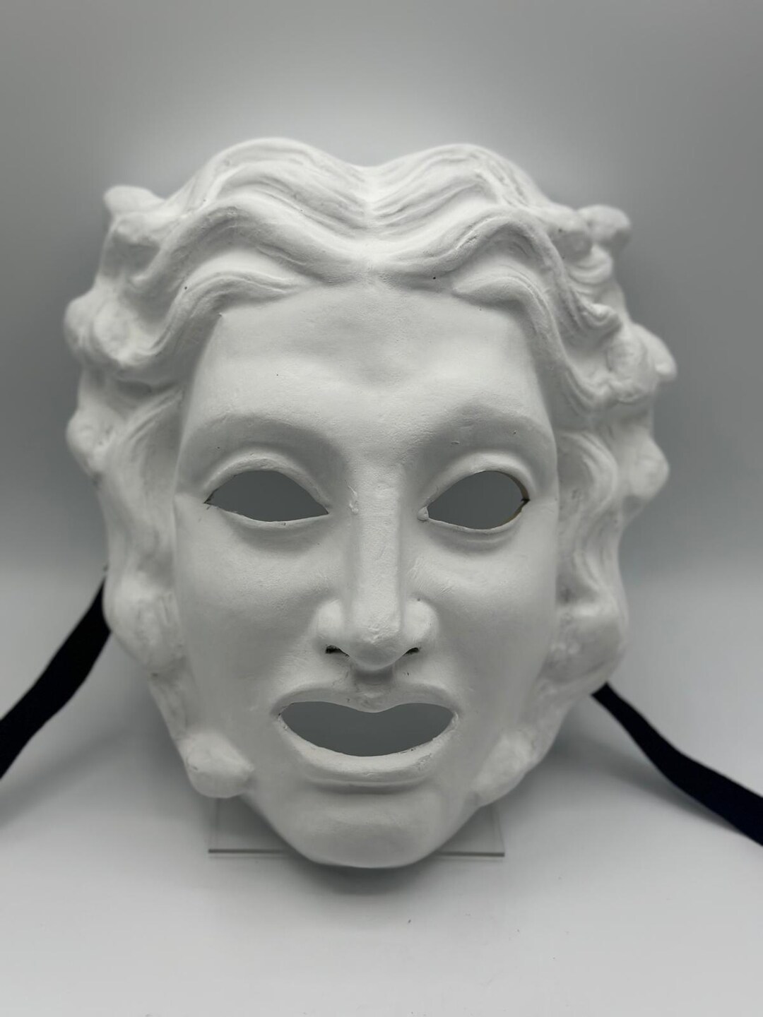 White Medusa Mask - White Paper Mache Mask - Greek Mythologie Mask and ...