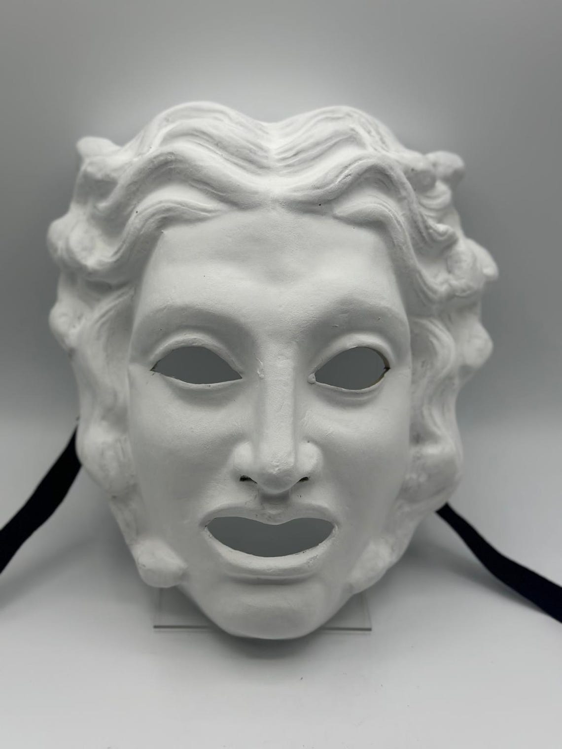 White Medusa Mask - White Paper Mache Mask - Greek Mythologie Mask and ...