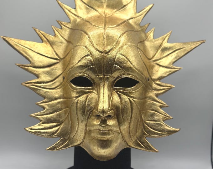 Gold Leaf Mask - Gold Paper Mache Mask - Beautful Decorated Venetian ...