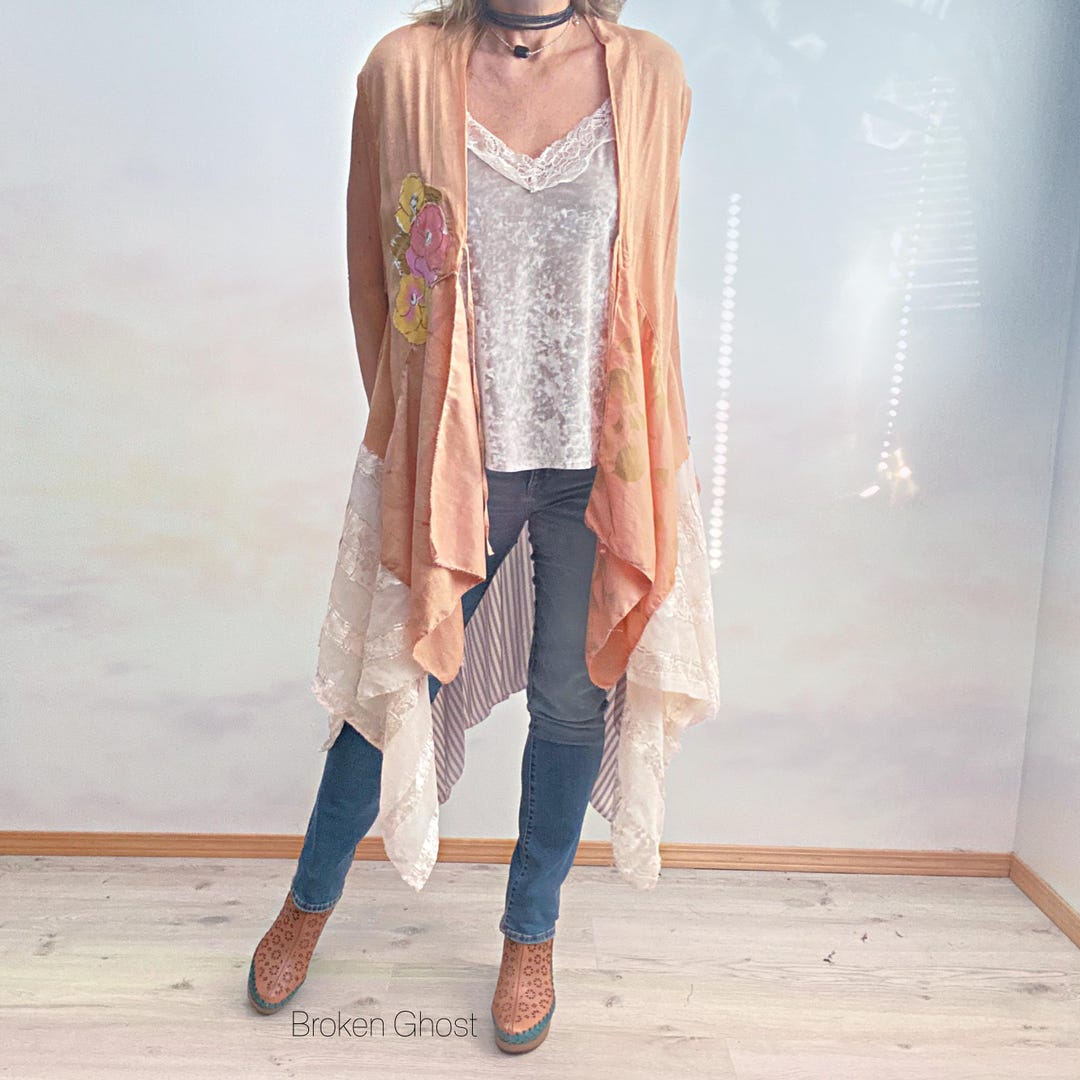 Women's Boho Duster, Hippie Boho Clothing, Wispy Flowy Long Top ...