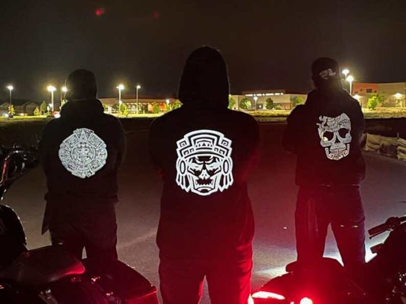 Reflective Aztec Warrior Motorcycle Heavyweight Hoodies - Etsy
