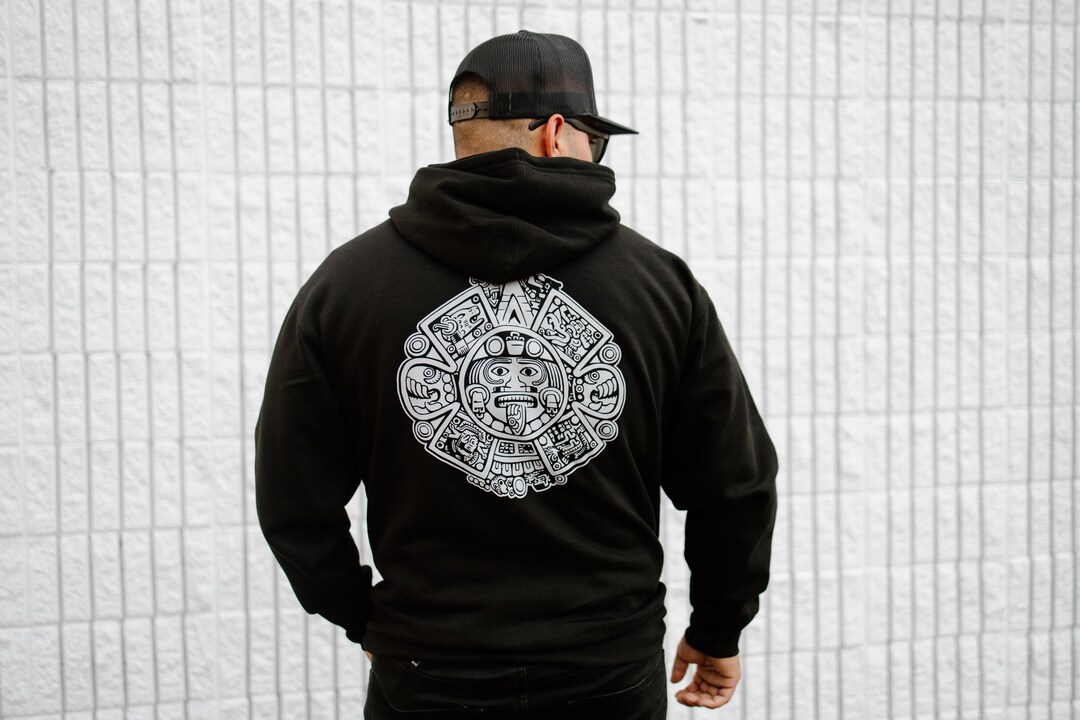 Reflective Aztec Calendar Motorcycle Heavyweight Hoodies - Etsy