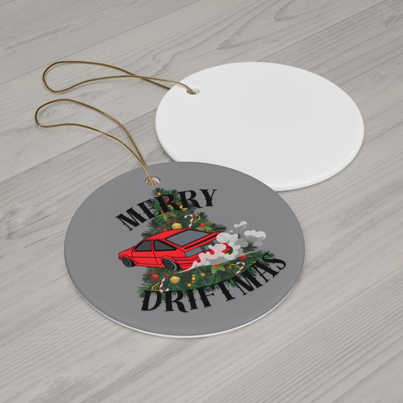 Drift Car Ceramic Ornament Car Christmas Tree Decoration Unique Holiday ...