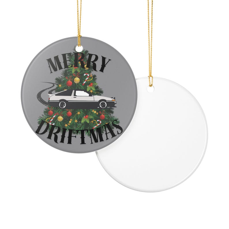 Merry Driftmas Ceramic Ornament Automotive Holiday Decor Drift Car ...