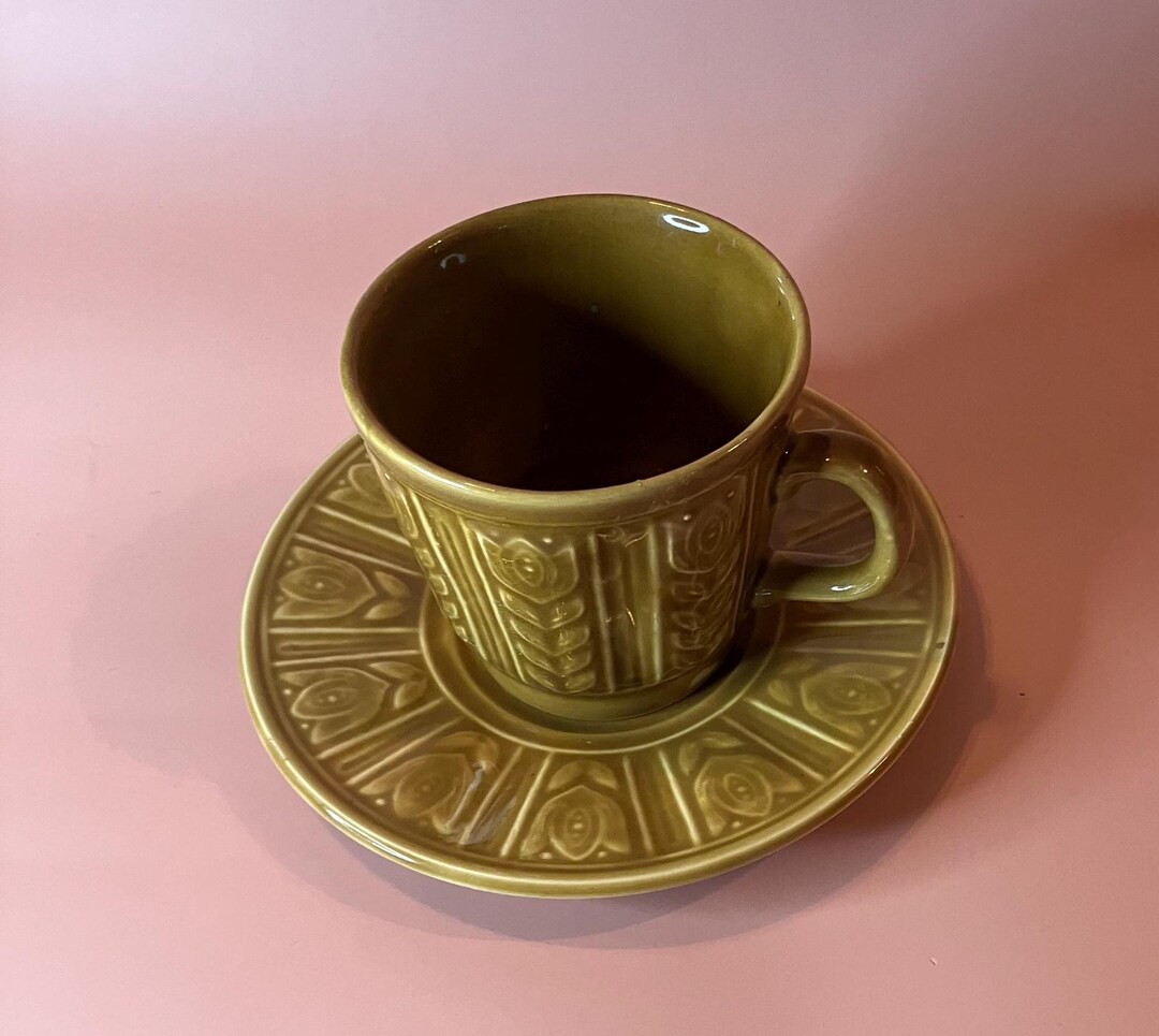 Tams England Cup and Saucer. Vintage Mid Century Tableware 1970s. 3d ...