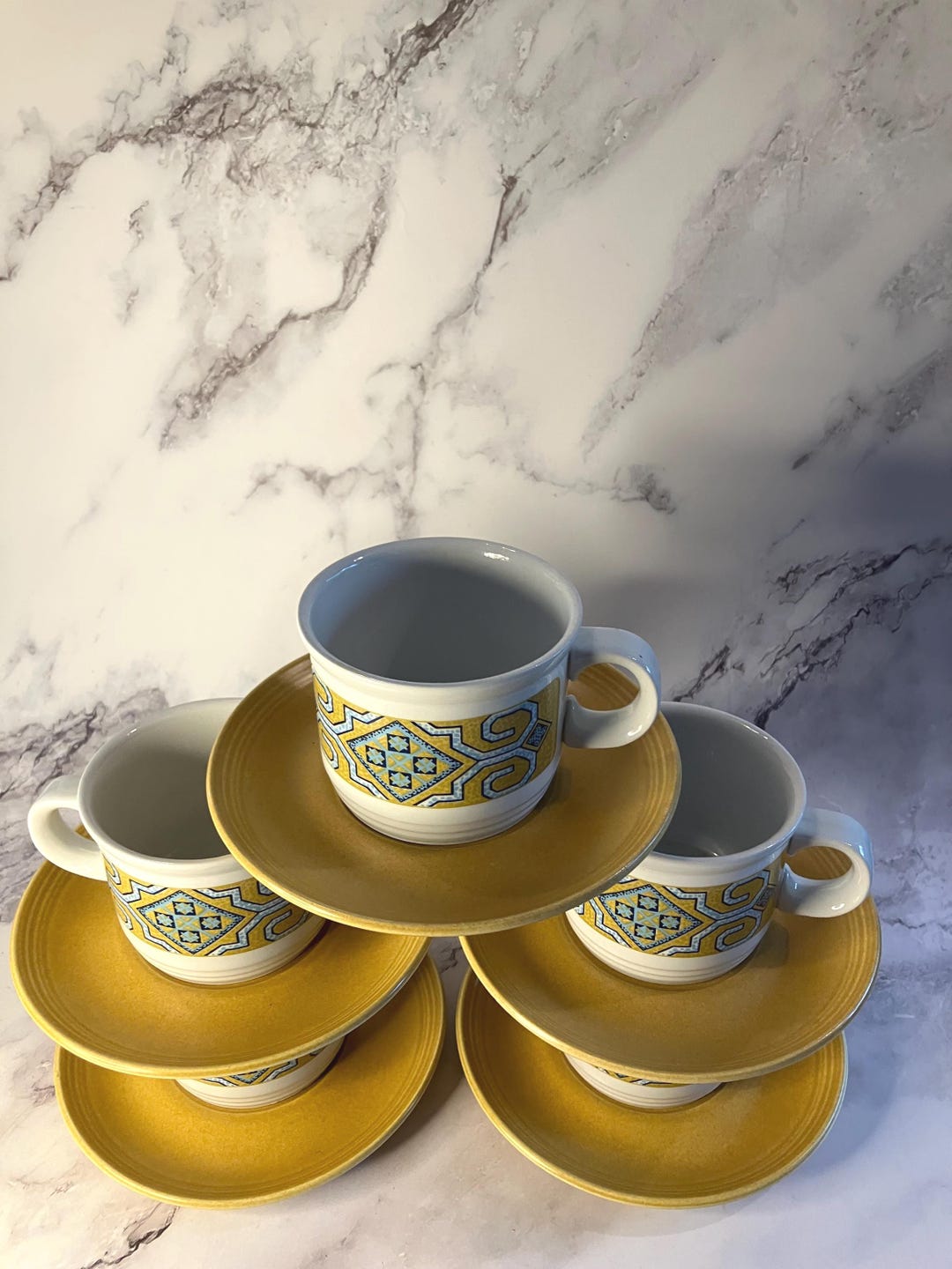 Vintage - Myott China Legend (design) Tea/coffee 5-piece Set of Cup and ...