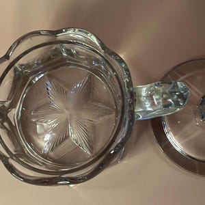 Stunning Vintage Glass 2 Handled Cut Glass Jar With Lid. Lovely Design ...
