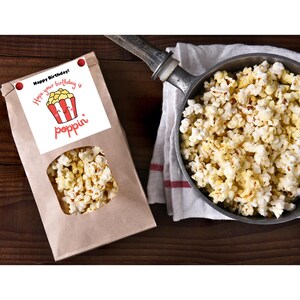 Popcorn Printable Birthday Tags | Happy Birthday Favor Tag | Happy ...