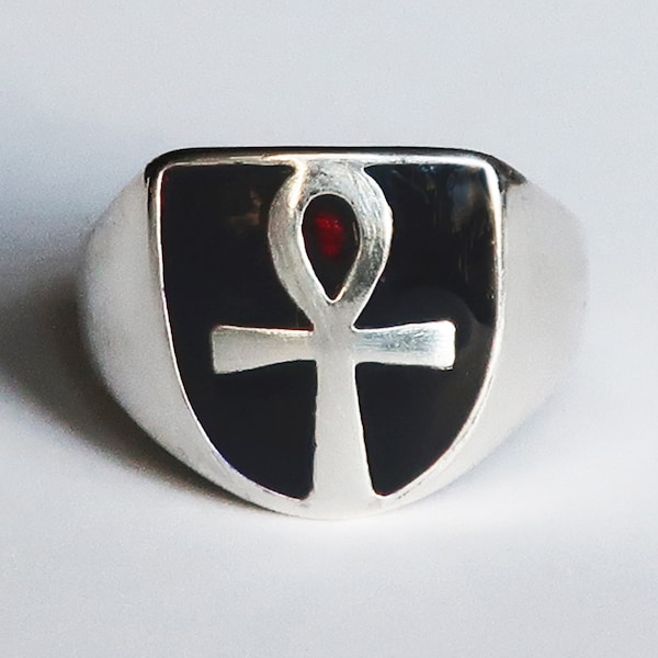 Sterling Ankh Ring - Etsy