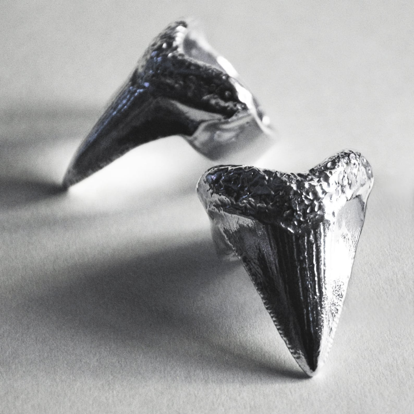 Sterling Silver Mega Shark Tooth Ring | Etsy