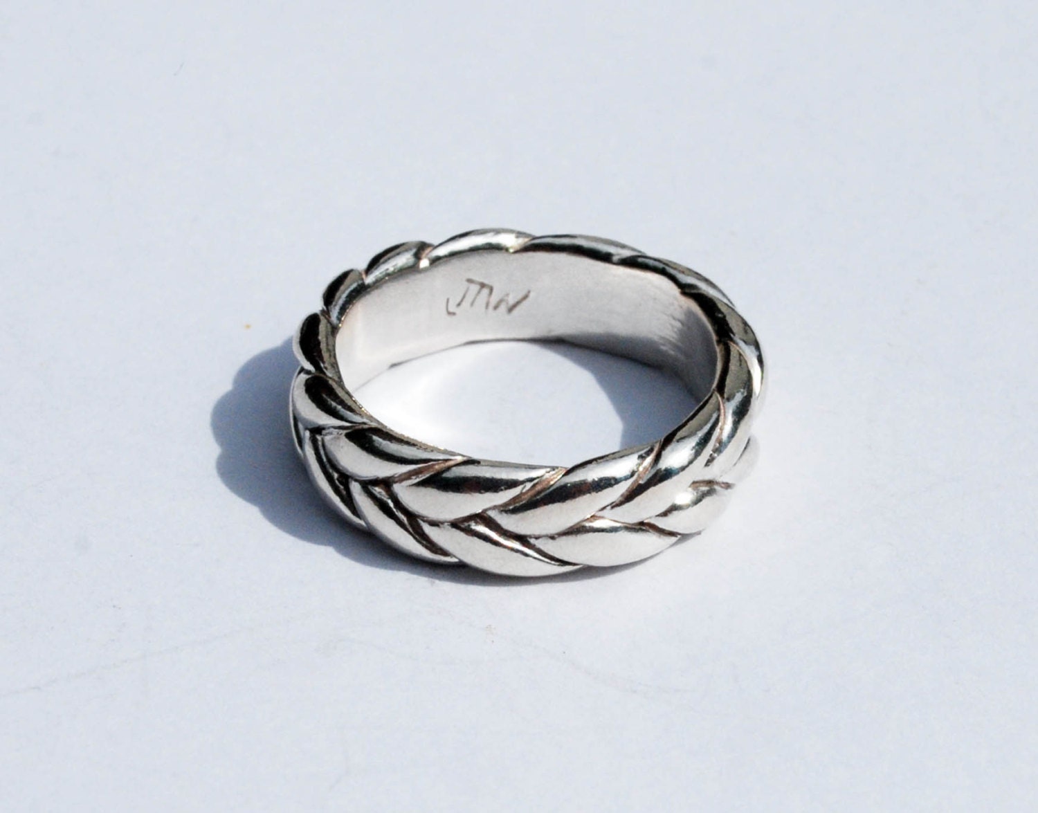 Extra Wide-Thick Sterling Silver Braid Ring