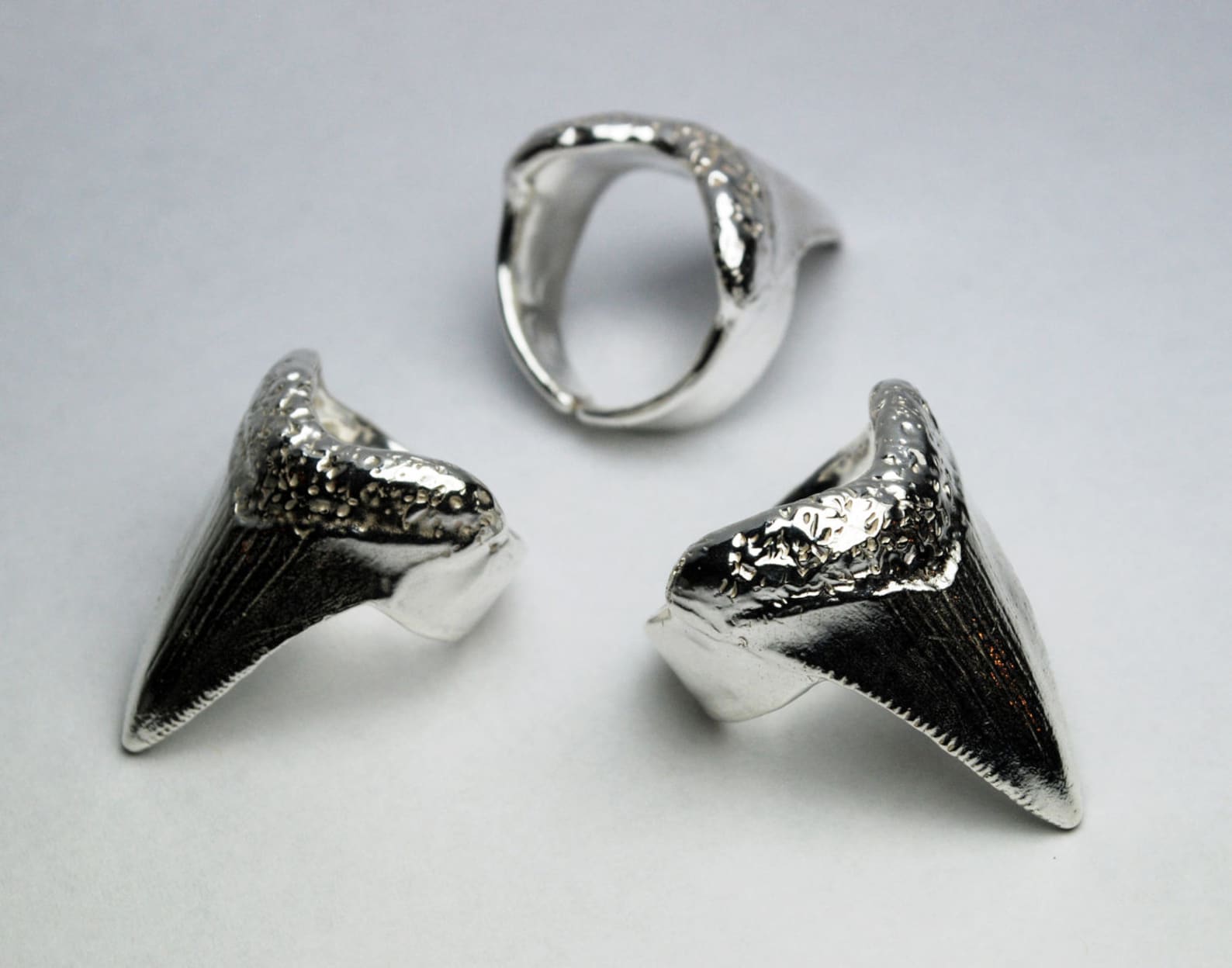 Sterling Silver Mega Shark Tooth Ring | Etsy