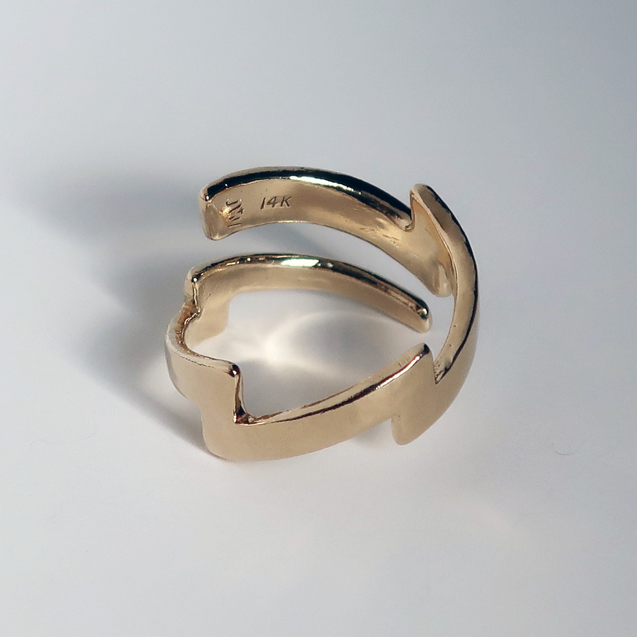 Gold Lightning Bolt Ring