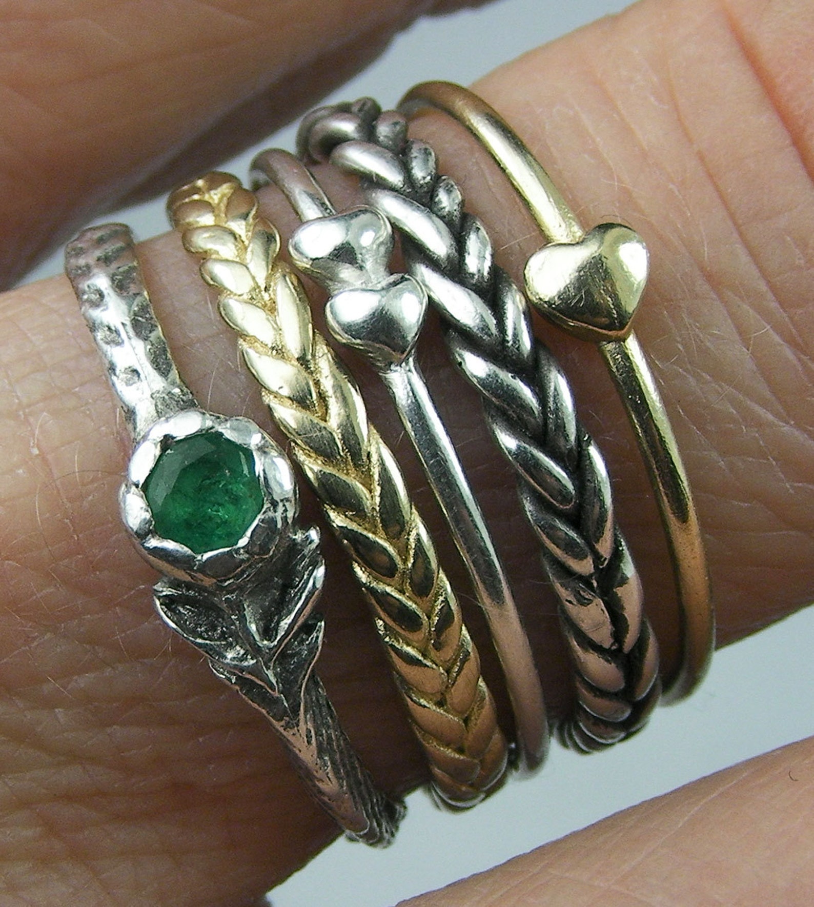 Solid 10k Yellow Gold Thin Braid Ring - Etsy