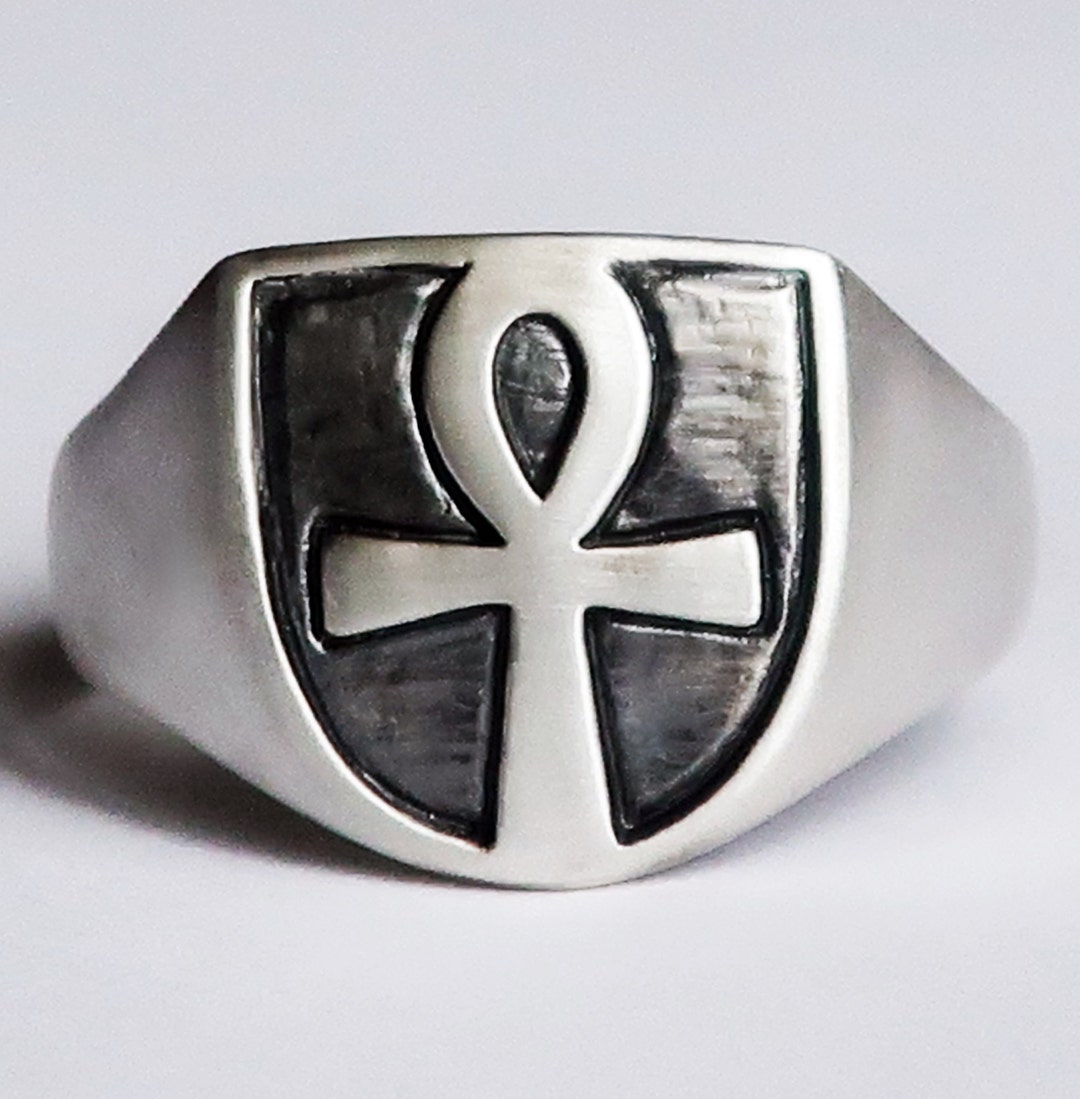 Sterling Silver Ankh Ring-limited Edition-ready to Ship-us Size 10.75 ...