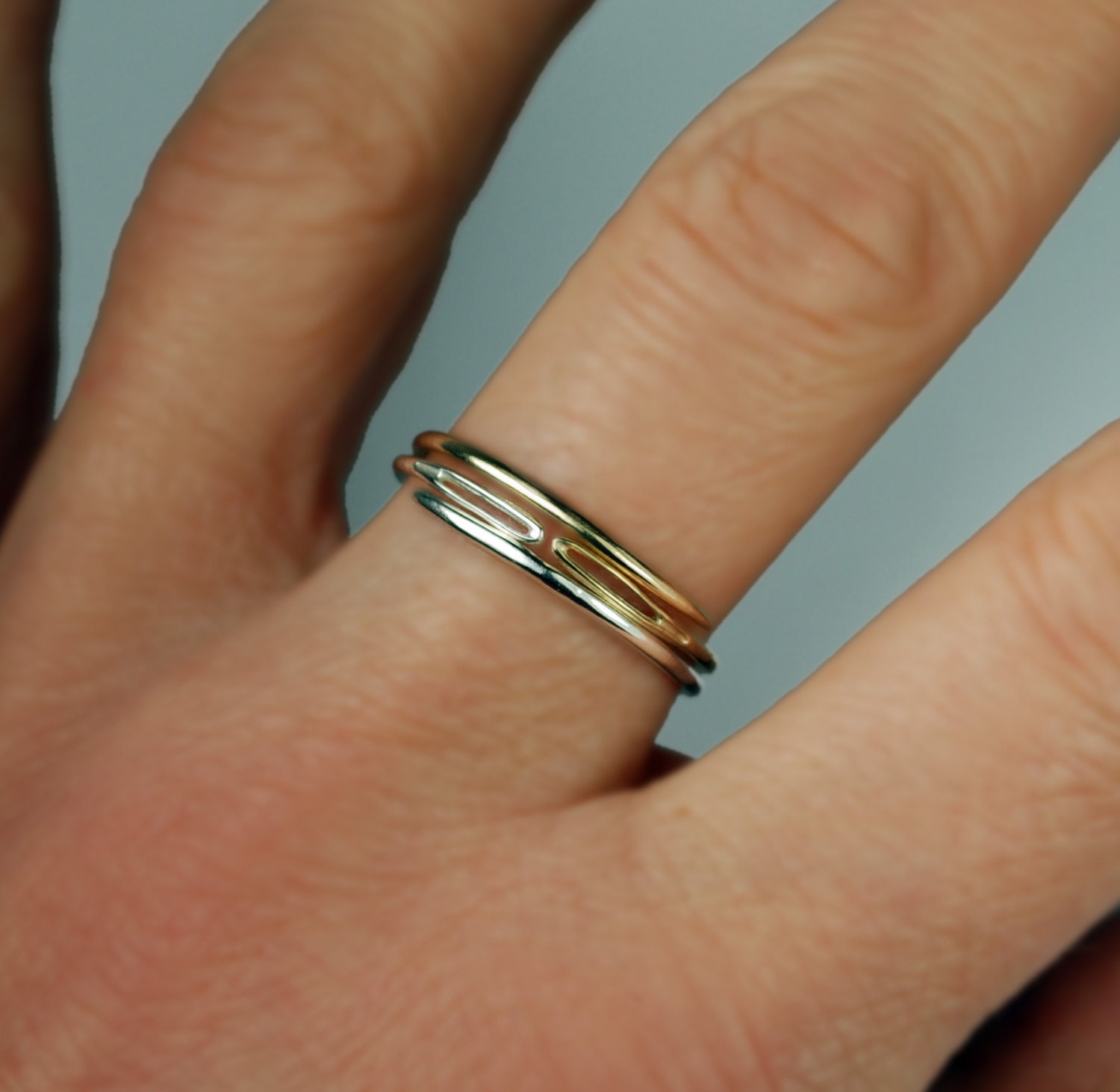 Solid sterling silver Thin Needle Ring