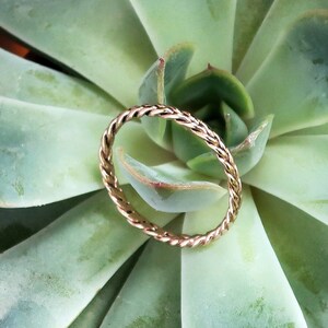 Solid 10k Yellow Gold Thin Braid Ring - Etsy