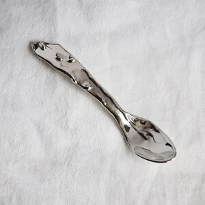 Liquid Metal, Dripping Sterling Silver Spoon-for Salt or Spices. One of ...