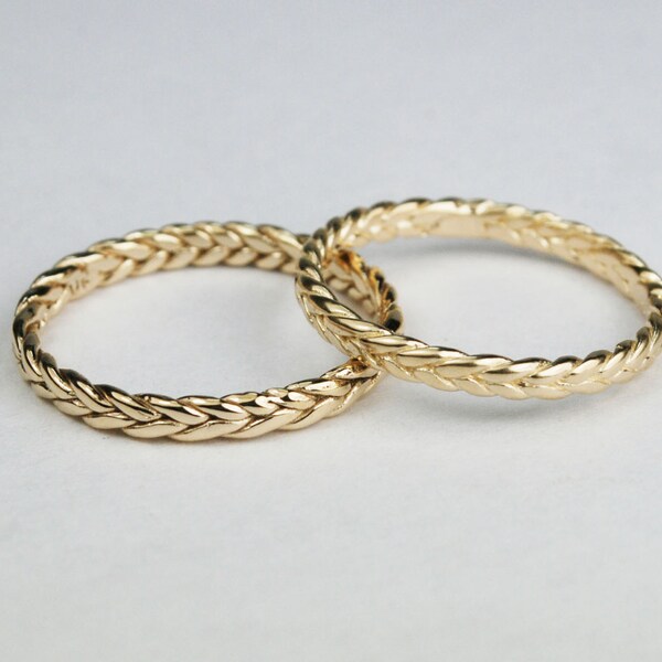 Gold Braid Ring - Etsy