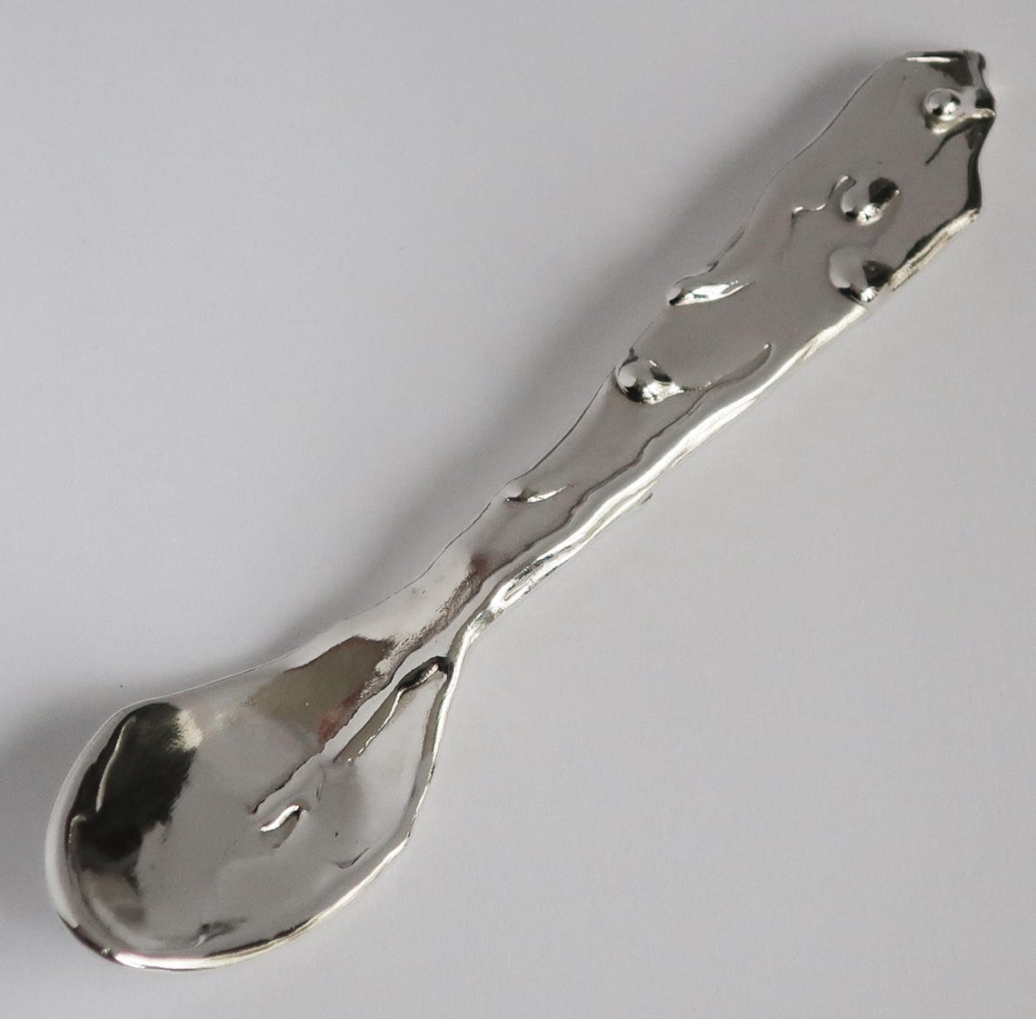 Liquid Metal, Dripping Sterling Silver Spoon-for Salt or Spices. One of ...