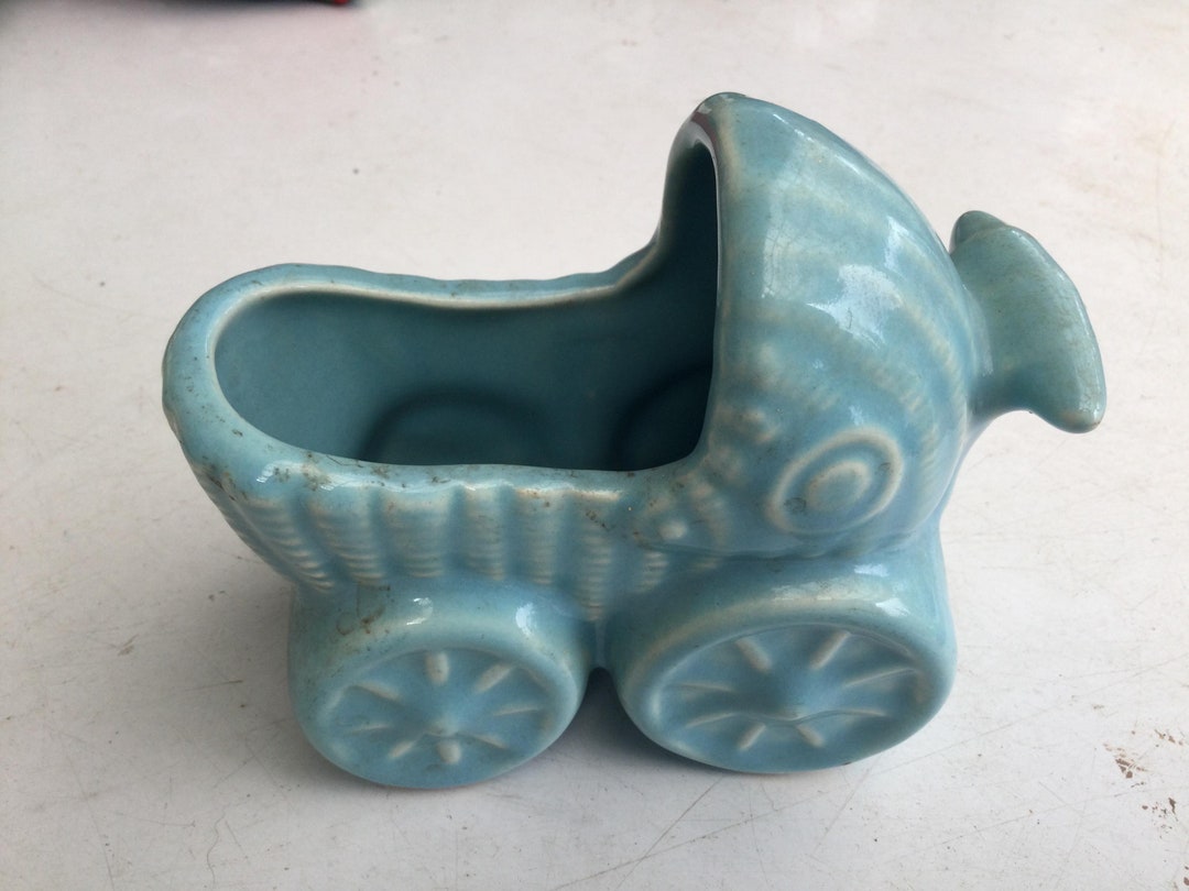 Vintage Blue Baby Buggy Planter - Etsy