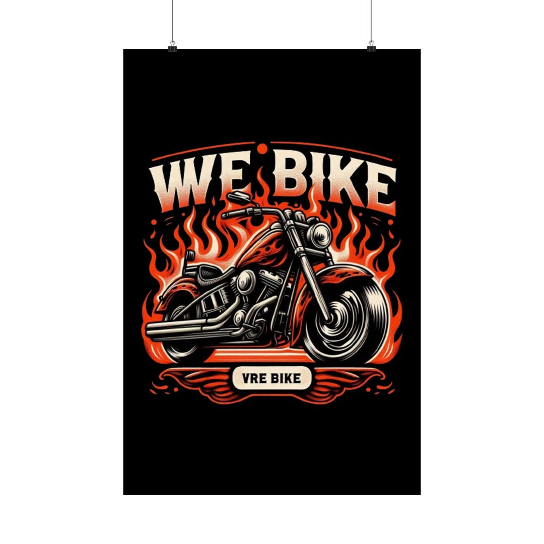 We BIKE, VRE BIKE Matte Vertical Posters Biker Halloween Style ...