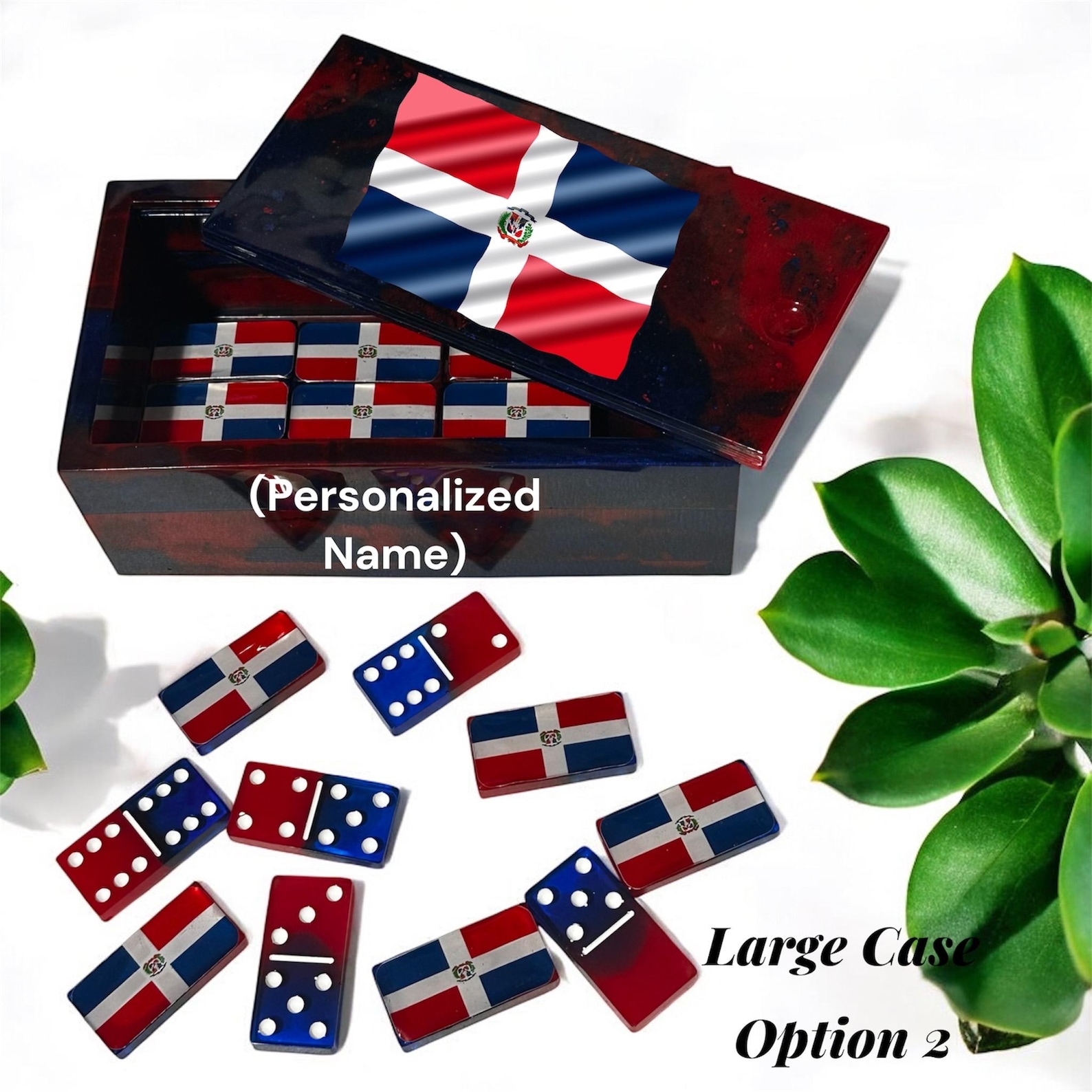 Personalized Dominican Flag Dominoes: Custom Resin Set - Etsy