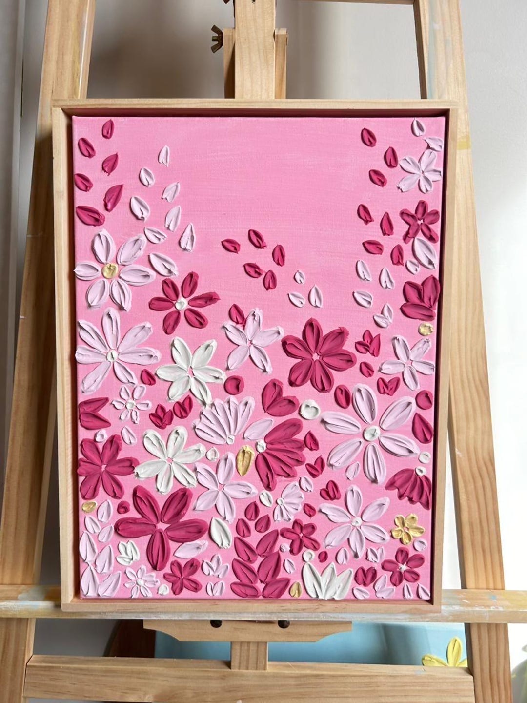 3d Textured Flower Painting Flower Art For Living Room Textured