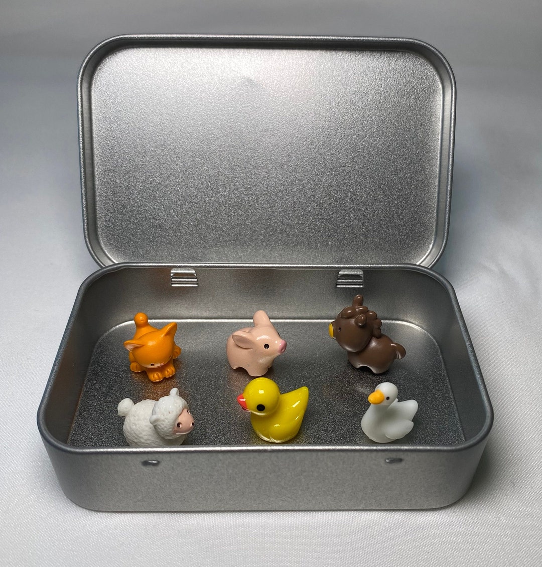 6 Mini Magnetic Farm Animals in a Silver Tin items May Vary - Etsy
