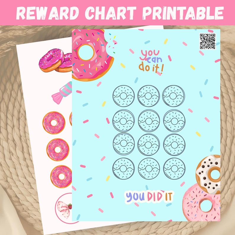 Reward Chart for Kids – Donut Toddler Chore & Toilet Training Chart ...